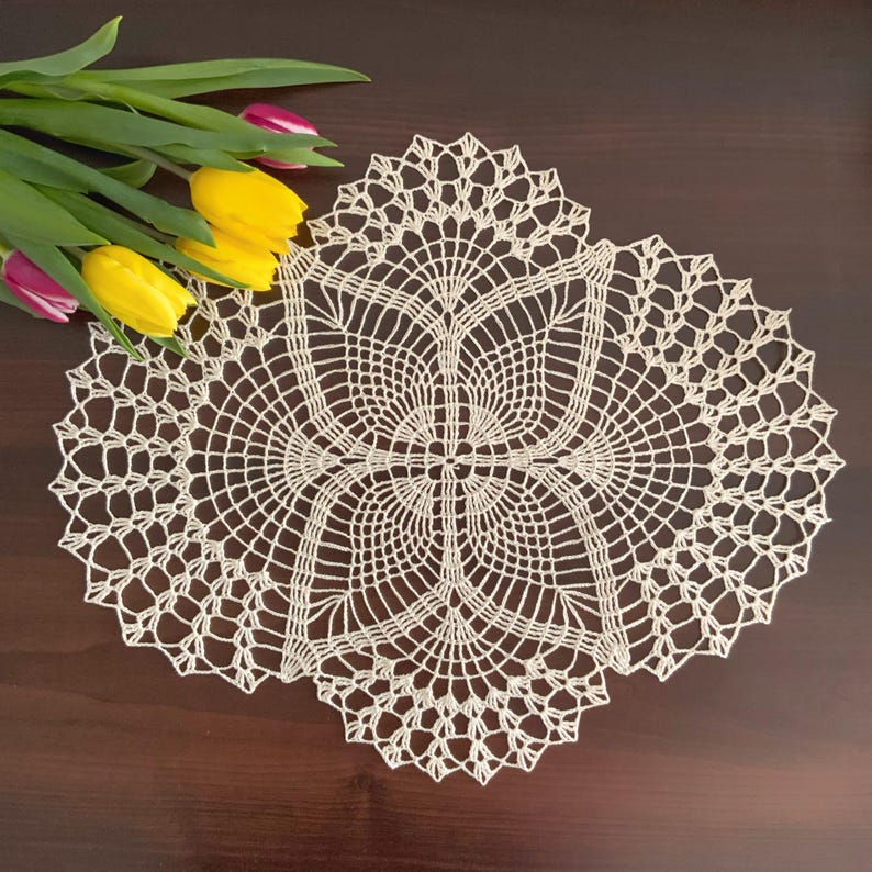 Oval Doily Patterns - Crochet Oval Table Centre - Lace Crochet Runner ...