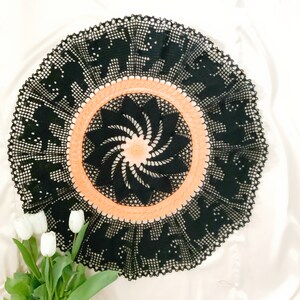 Crochet Pattern for Round Doily With Cats, Doilies Pattern Kitty ...