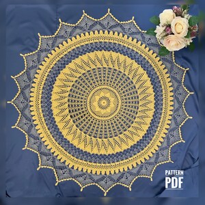 Round Crochet Table Cloth Pattern - Crochet Doily Pattern - Crochet ...