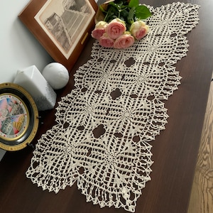 Crochet Pattern Doily of Motifs, Table Runner Pattern, Doilies Crochet ...