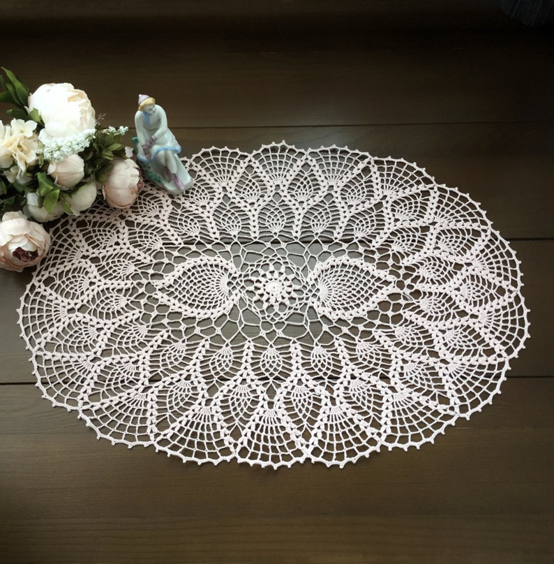 PDF Oval Doily Pattern Large Lace Oval With Pineapples | Etsy