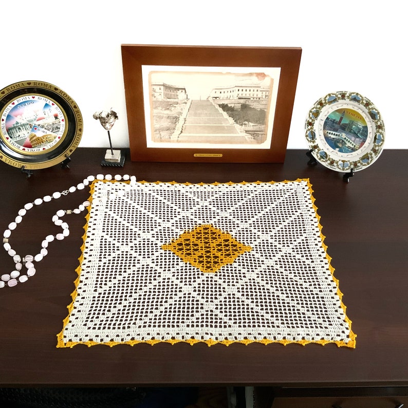 Crochet Pattern for Rectangular Doily Filet Crochet Doily - Etsy