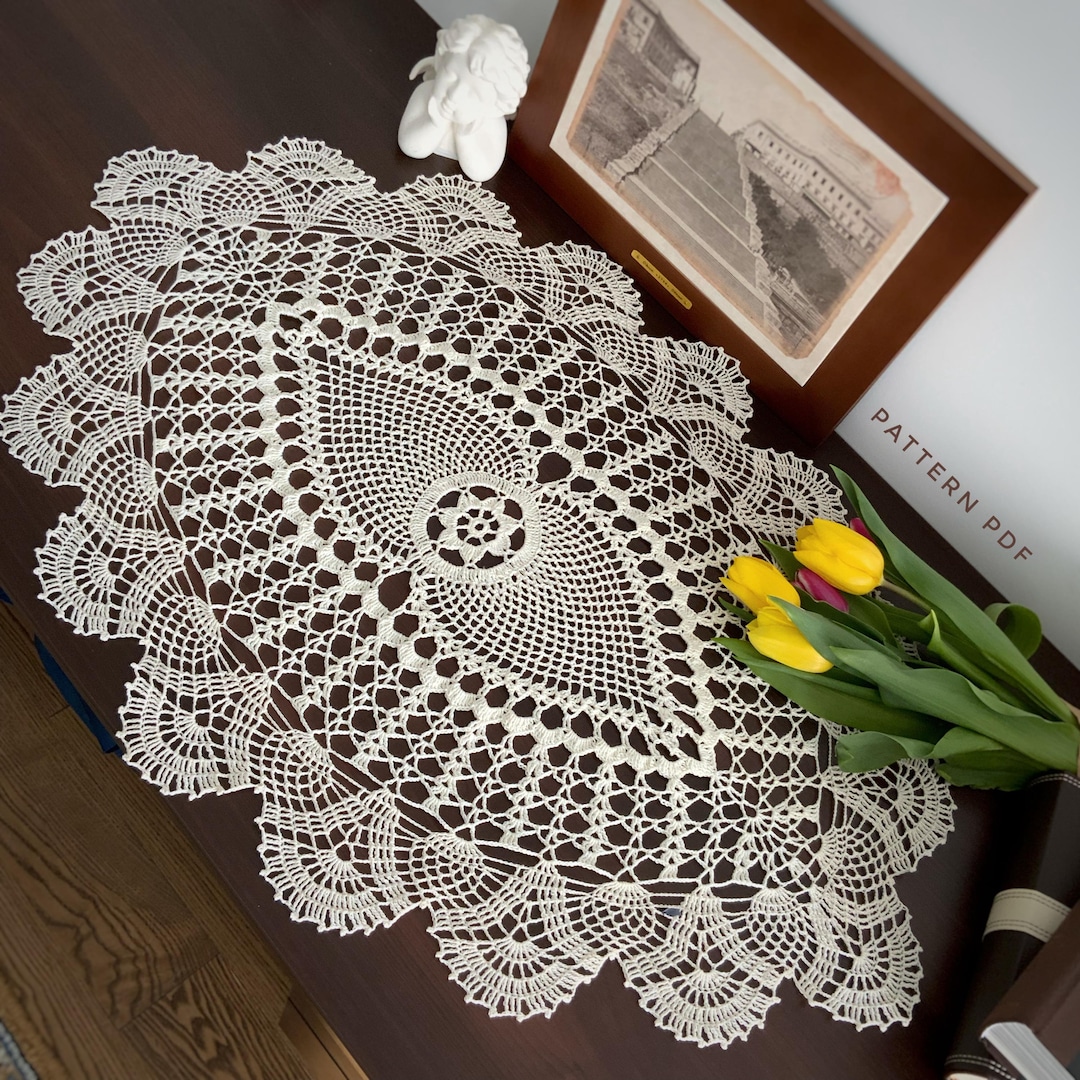 Oval Doily Patterns - Doilies Diagram Only - Crochet Oval Table Centre ...