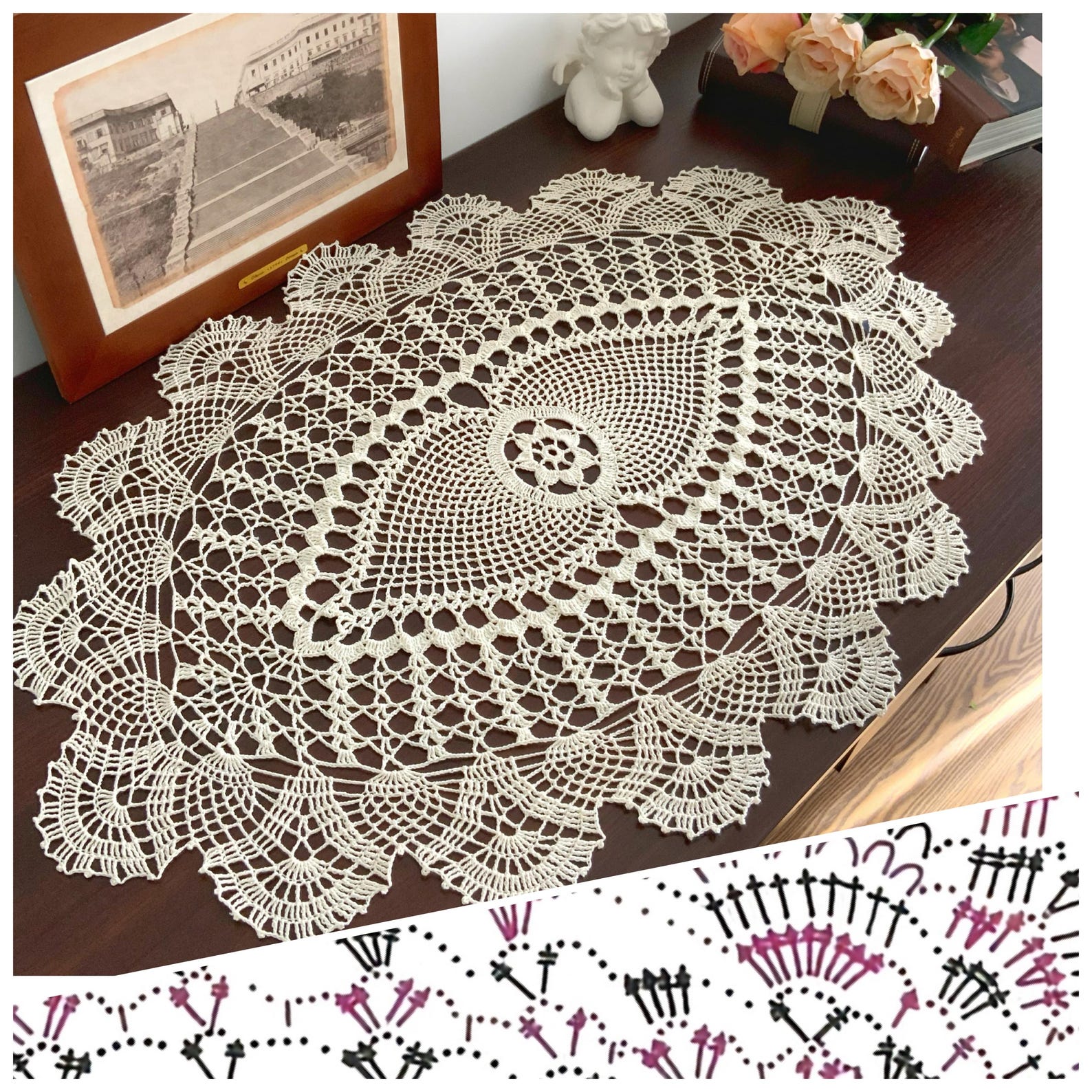 Oval Doily Patterns - Doilies Diagram Only - Crochet Oval Table Centre ...