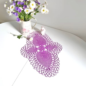 Crochet Pattern, Pineapple Runner Doily Pattern, Pineapple Doily, Table ...