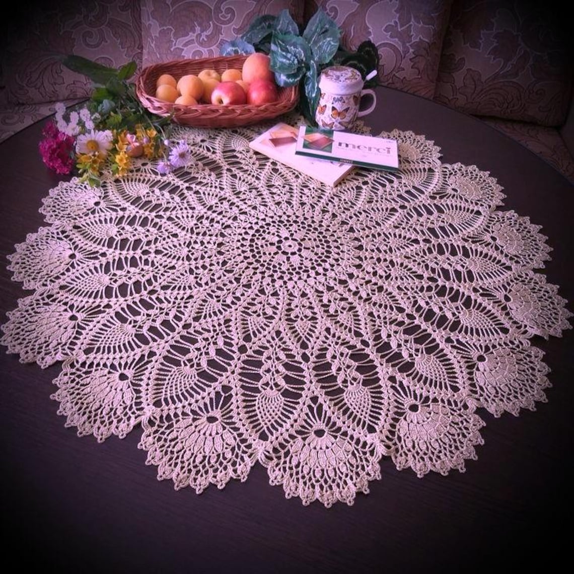 Crochet Easter Doily Pattern - Crochet Pattern Table Doily - Crochet ...