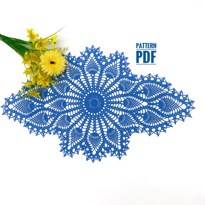 Doily Crochet Pattern Pineapple Crochet Pattern Crochet - Etsy