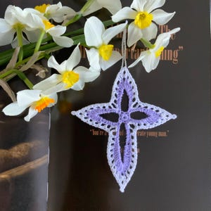Lace Cross Crochet Pattern - Small Crochet Cross Pattern - Crochet Lace ...