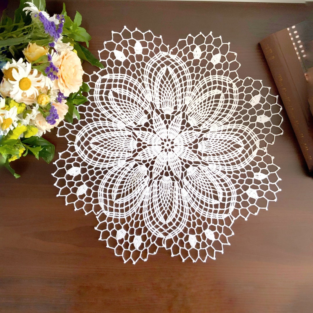 Easy Pineapple Doily Crochet Pattern, 18 Inch, Crochet Lace Doilies ...