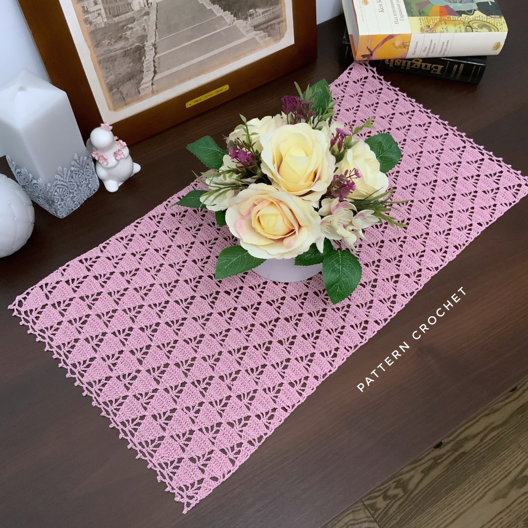 Crochet Pattern Table Runner, Doily Crochet Pattern, Doily Runner Pattern, Digital Download - Etsy