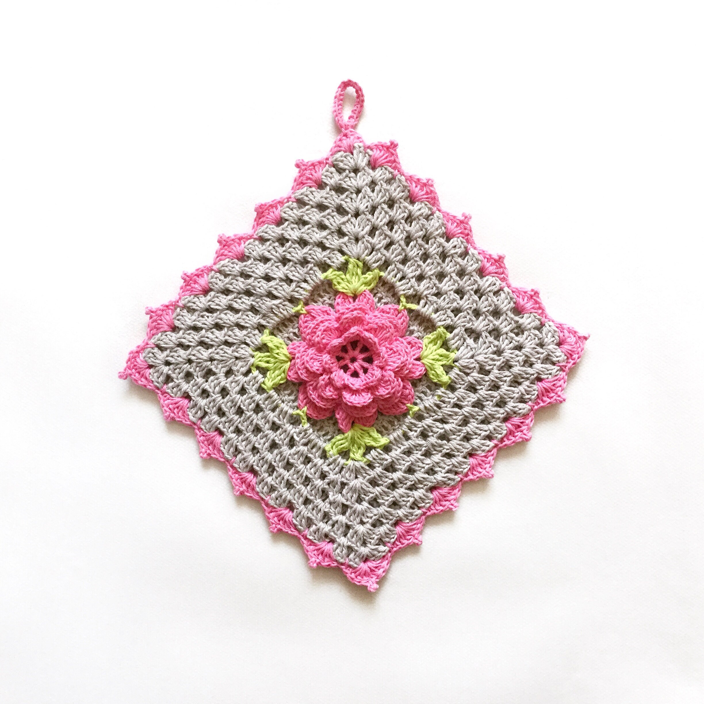 Flower Potholders Crochet Pattern Crochet Flower Hot Pad - Etsy