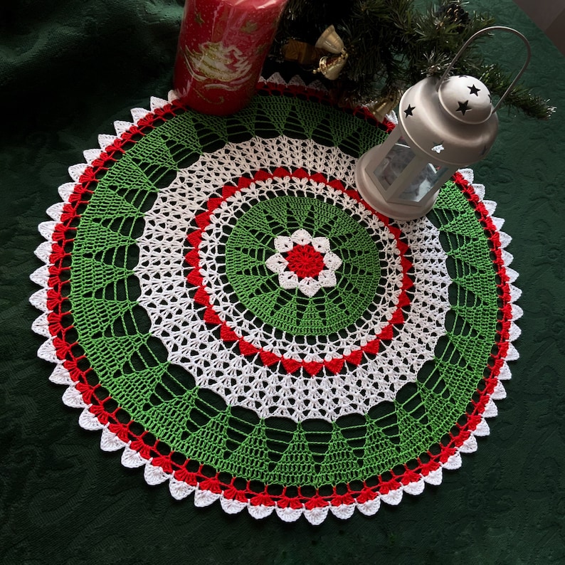Crochet Pattern for Christmas Doily Crochet Doily Christmas - Etsy