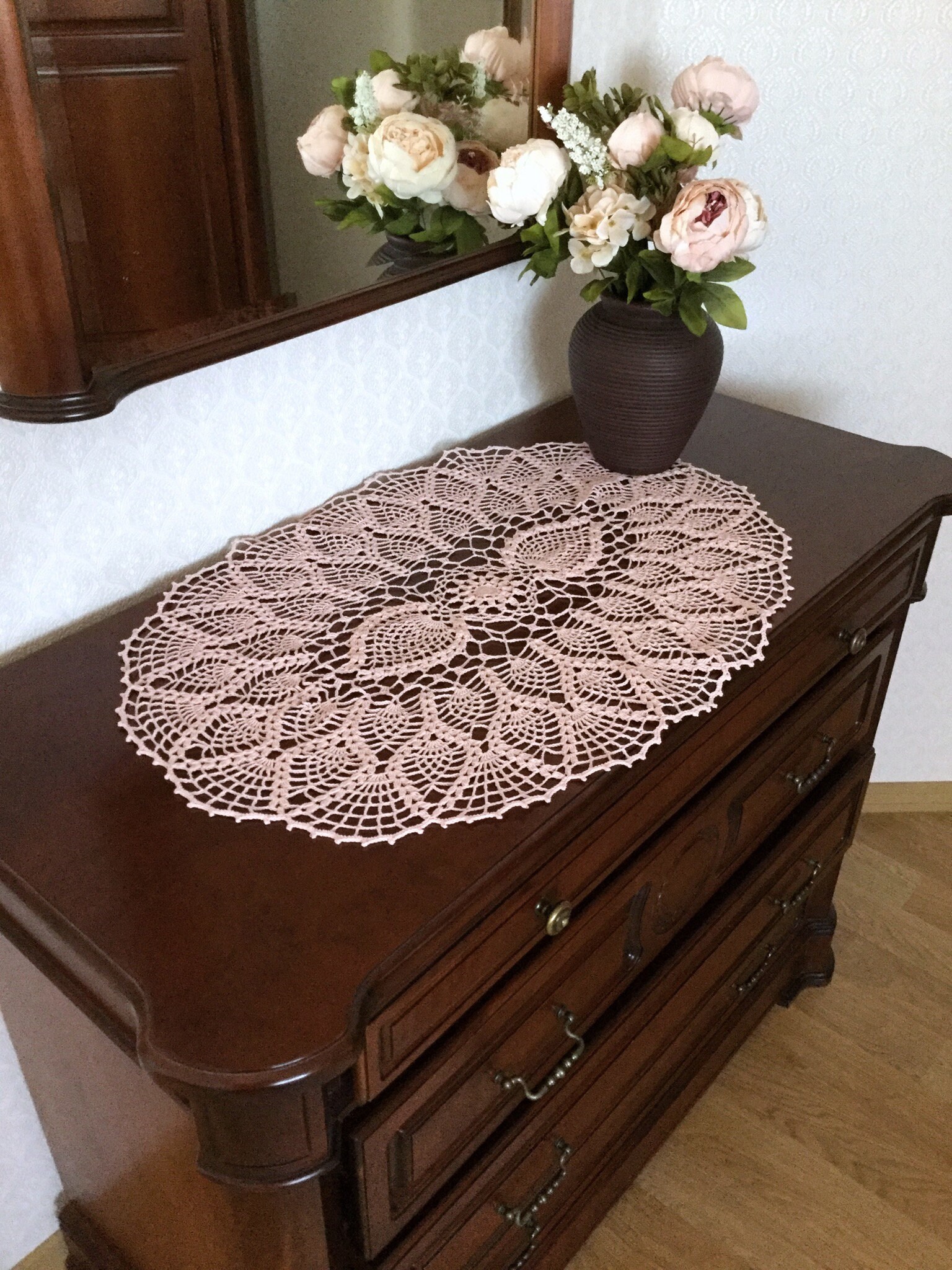 PDF Oval Doily Pattern Large Lace Oval With Pineapples | Etsy