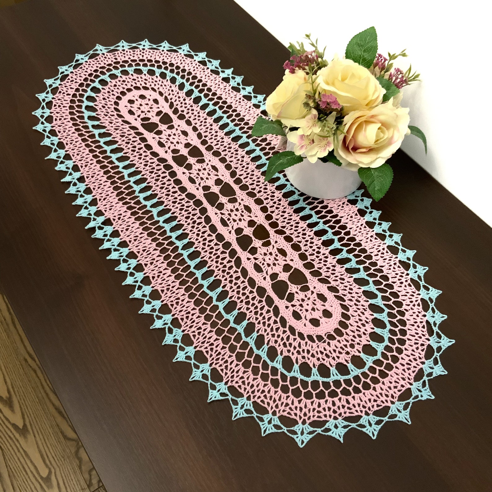Oval Doily Pattern, Doilies Crochet Pattern, Row by Row Instructions ...