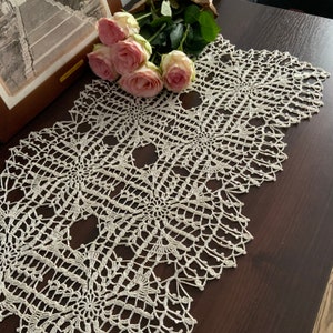 Crochet Pattern Doily of Motifs, Table Runner Pattern, Doilies Crochet ...