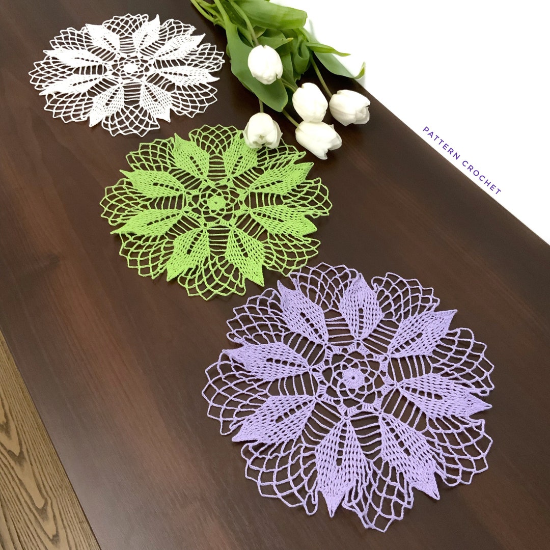 Flower Doily Crochet Pattern, PDF Instant Download - Etsy
