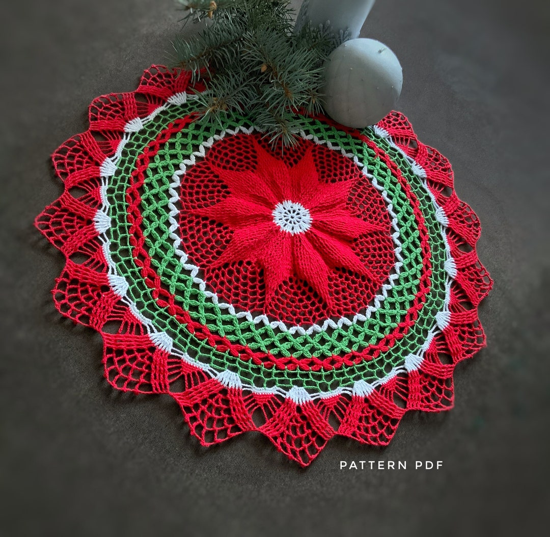 Christmas Doily Crochet Pattern, Vintage Pineapple Pattern Doilies ...