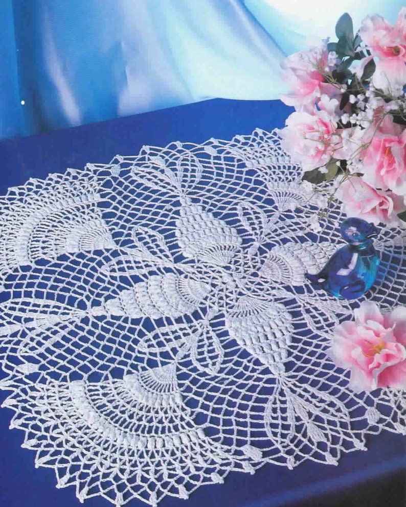 Crochet doily pattern crochet square doily step by step | Etsy