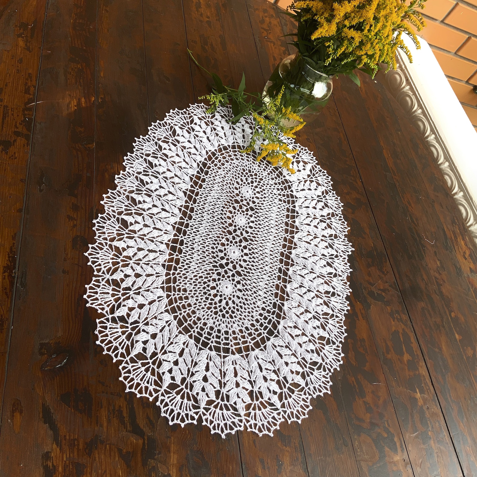 Doily Crochet Pattern Pdf Pattern for Oval Crochet Doily - Etsy Canada