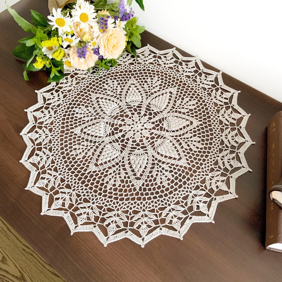 Lace Crochet Doily Pattern, Pineapple Lace Doily, Diagram Doilies ...