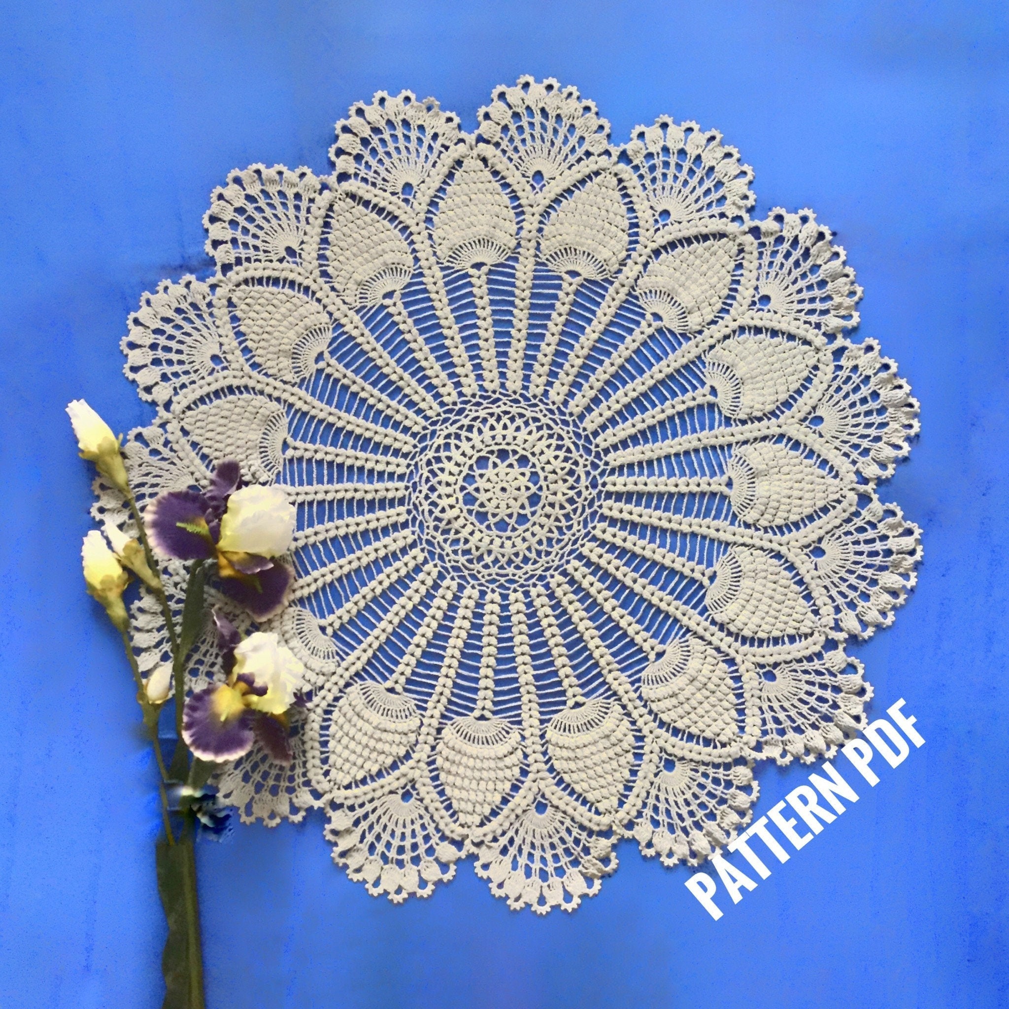 Pineapple doily crochet pattern Crocheting tutorial handmade | Etsy