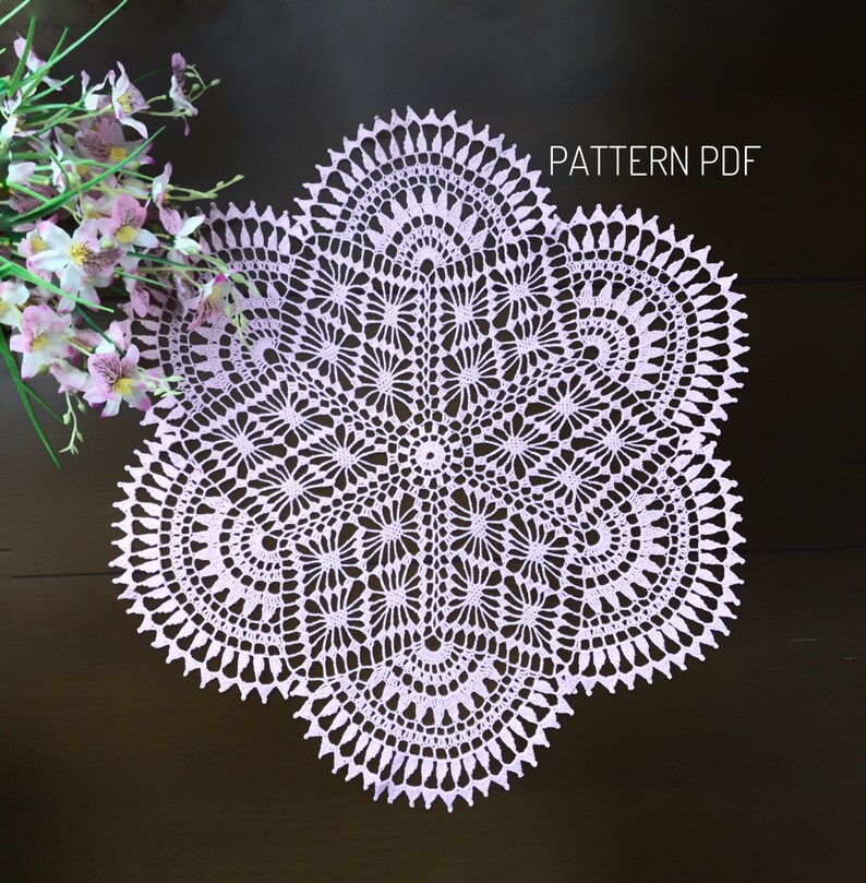 Doily crochet pattern vintage doily pattern crocheted design | Etsy