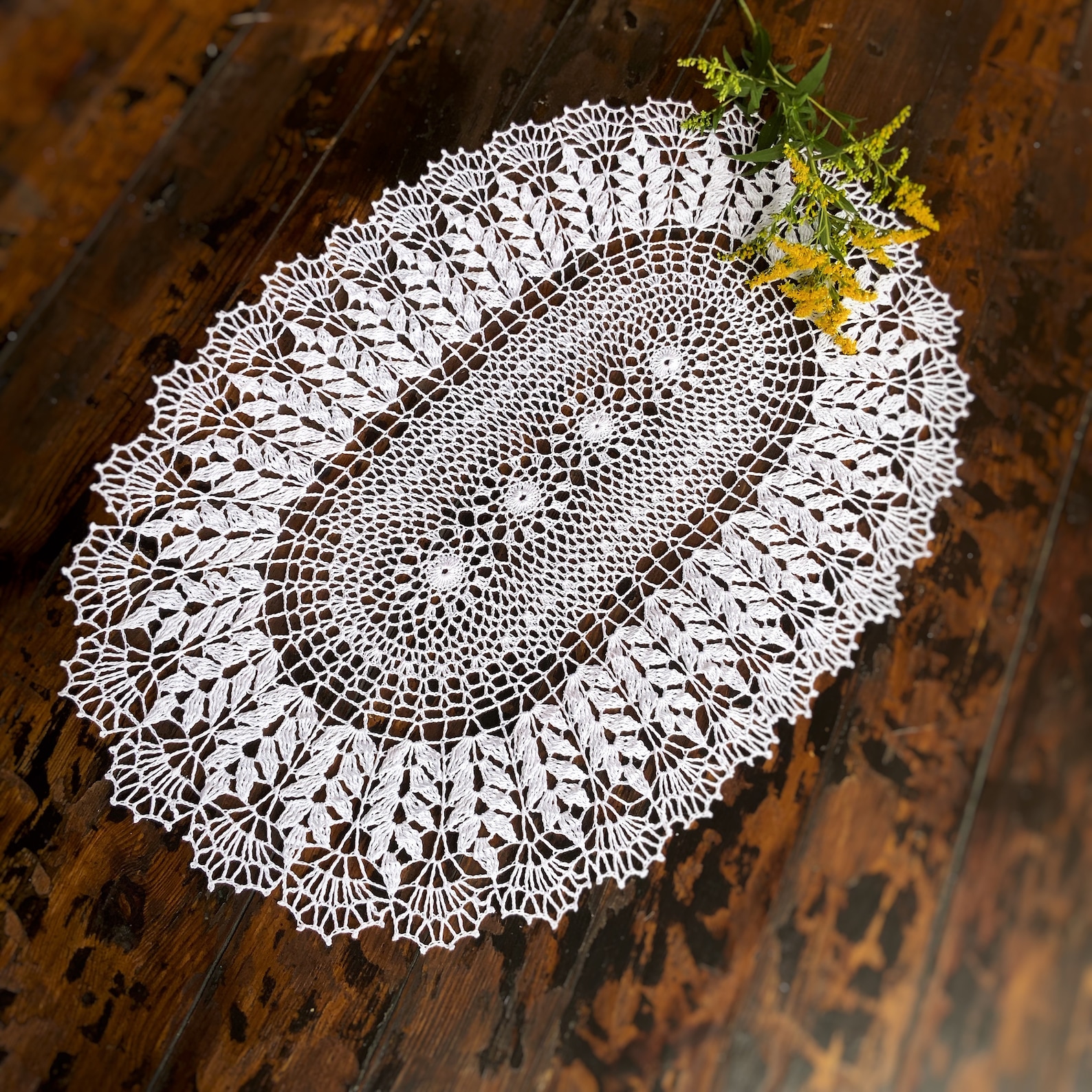 Doily Crochet Pattern Pdf Pattern for Oval Crochet Doily - Etsy