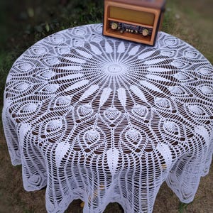 Crochet Round Table Cloth Pattern -crochet Pattern for Large Round ...