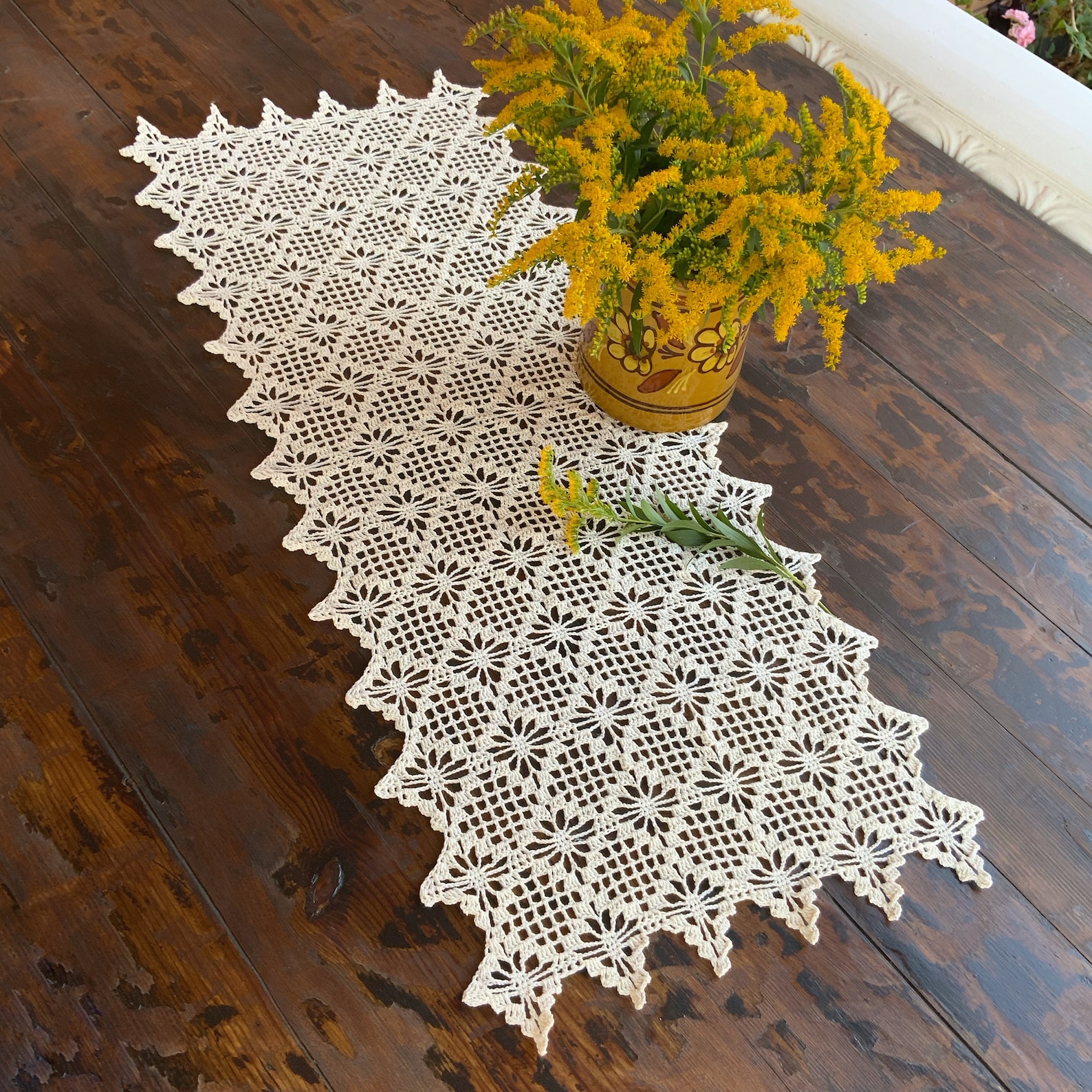 Pattern Pdf for Crochet Table Runners, Doily Crochet Pattern, Crochet ...