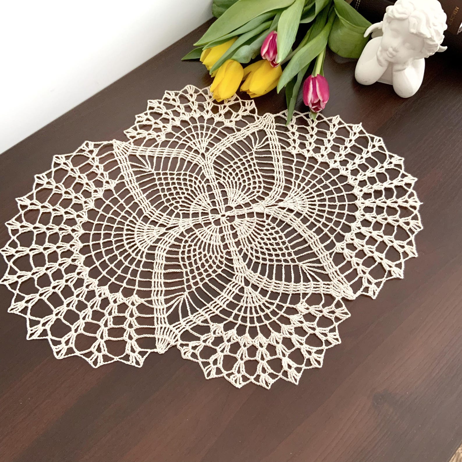 Oval Doily Patterns - Crochet Oval Table Centre - Lace Crochet Runner ...