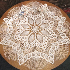 Large Doily Crochet Pattern, Round Doily Table Center, Diagram Doilies ...
