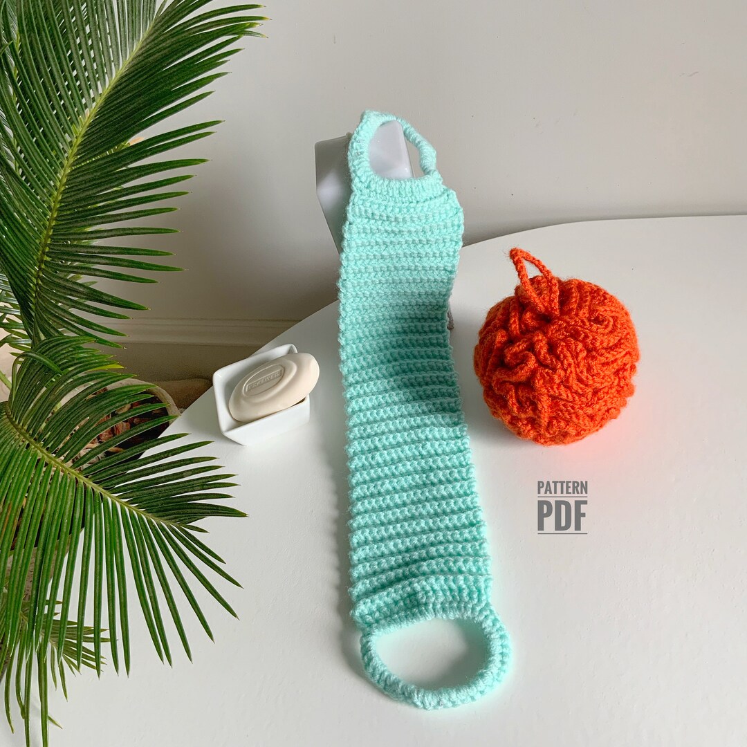 Crochet Pattern for Bath Pouf Scrubby, Washcloth Crochet Pattern, Back ...