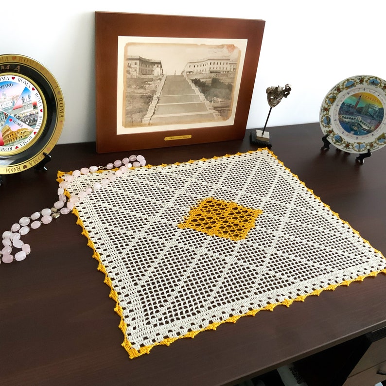 Crochet Pattern for Rectangular Doily Filet Crochet Doily - Etsy