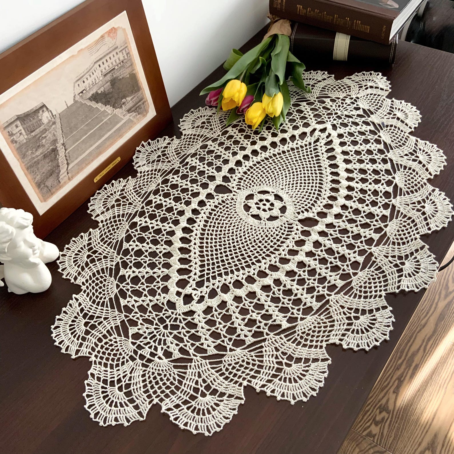 Oval Doily Patterns - Doilies Diagram Only - Crochet Oval Table Centre ...