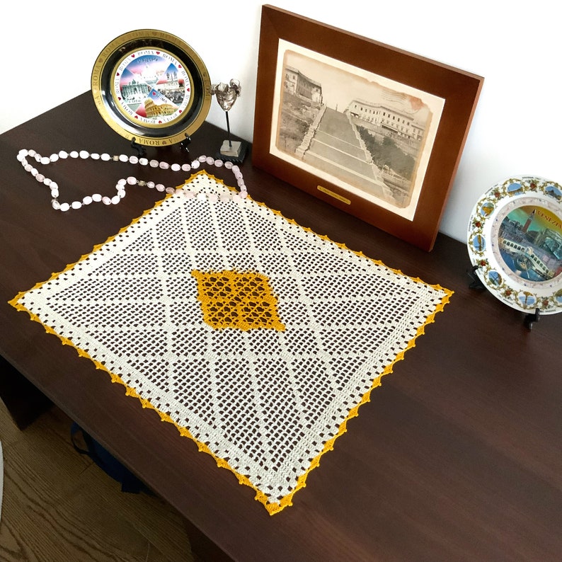 Crochet Pattern for Rectangular Doily Filet Crochet Doily - Etsy