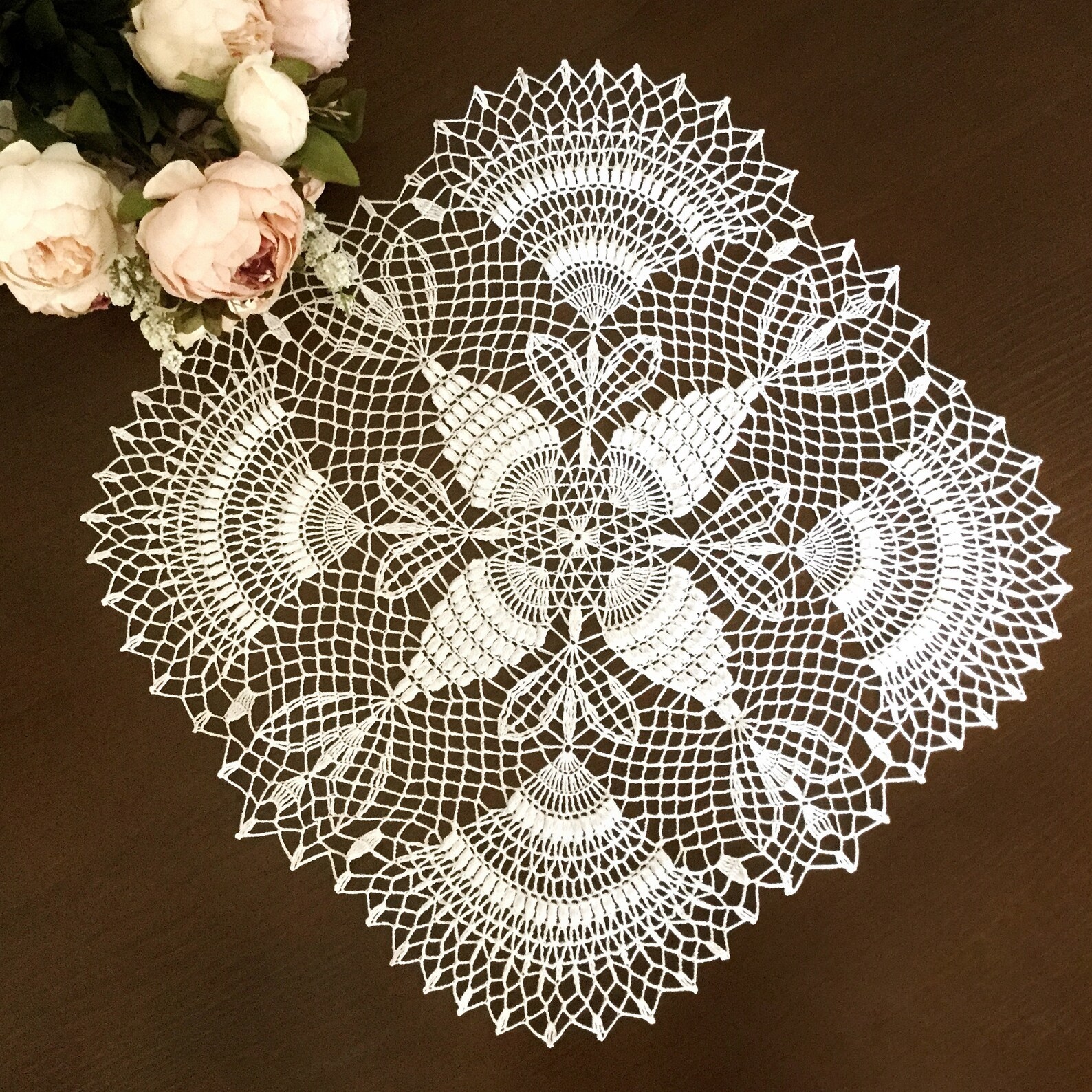 Crochet Doily Pattern Crochet Square Doily Step by Step | Etsy