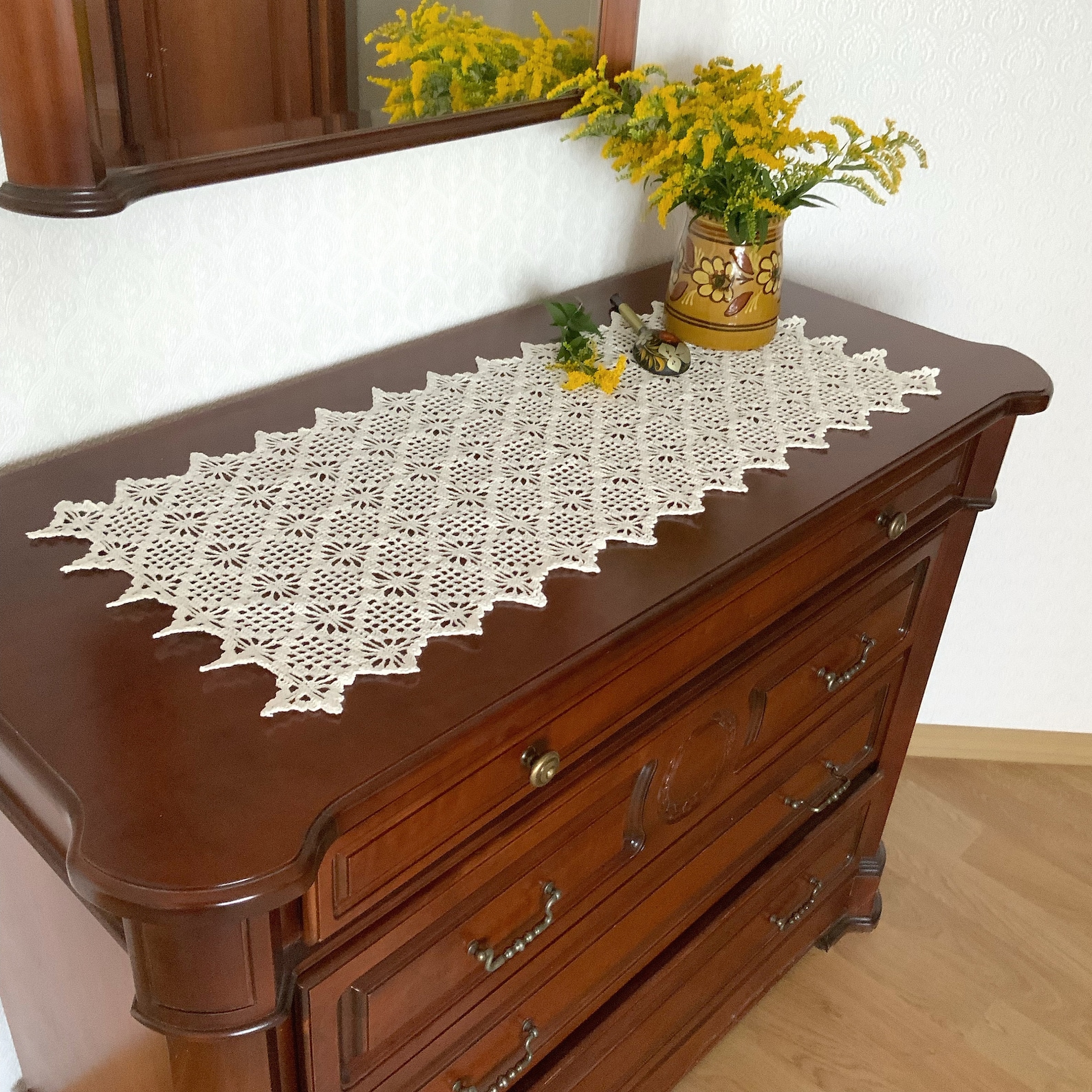 Pattern Pdf for Crochet Table Runners, Doily Crochet Pattern, Crochet ...