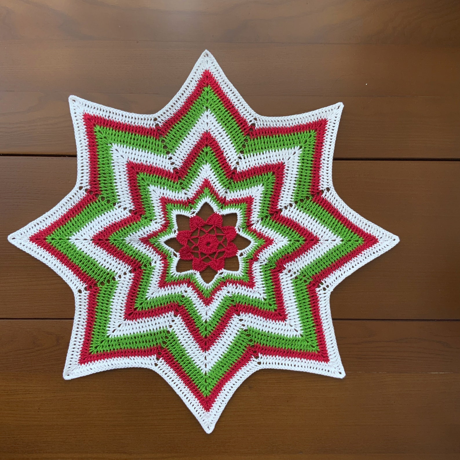 Christmas Doily Pattern, Vintage Crochet Pattern, 16” in Diameter ...