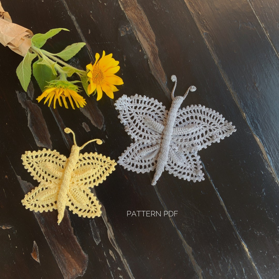 Crochet Pattern for Butterfly - Crochet Butterfly Lace Pattern - PDF ...