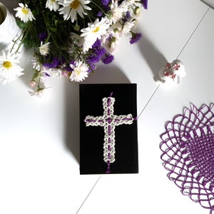 Crochet Pattern for Cross Bookmark, Bible Bookmark Patterns, Baptism ...
