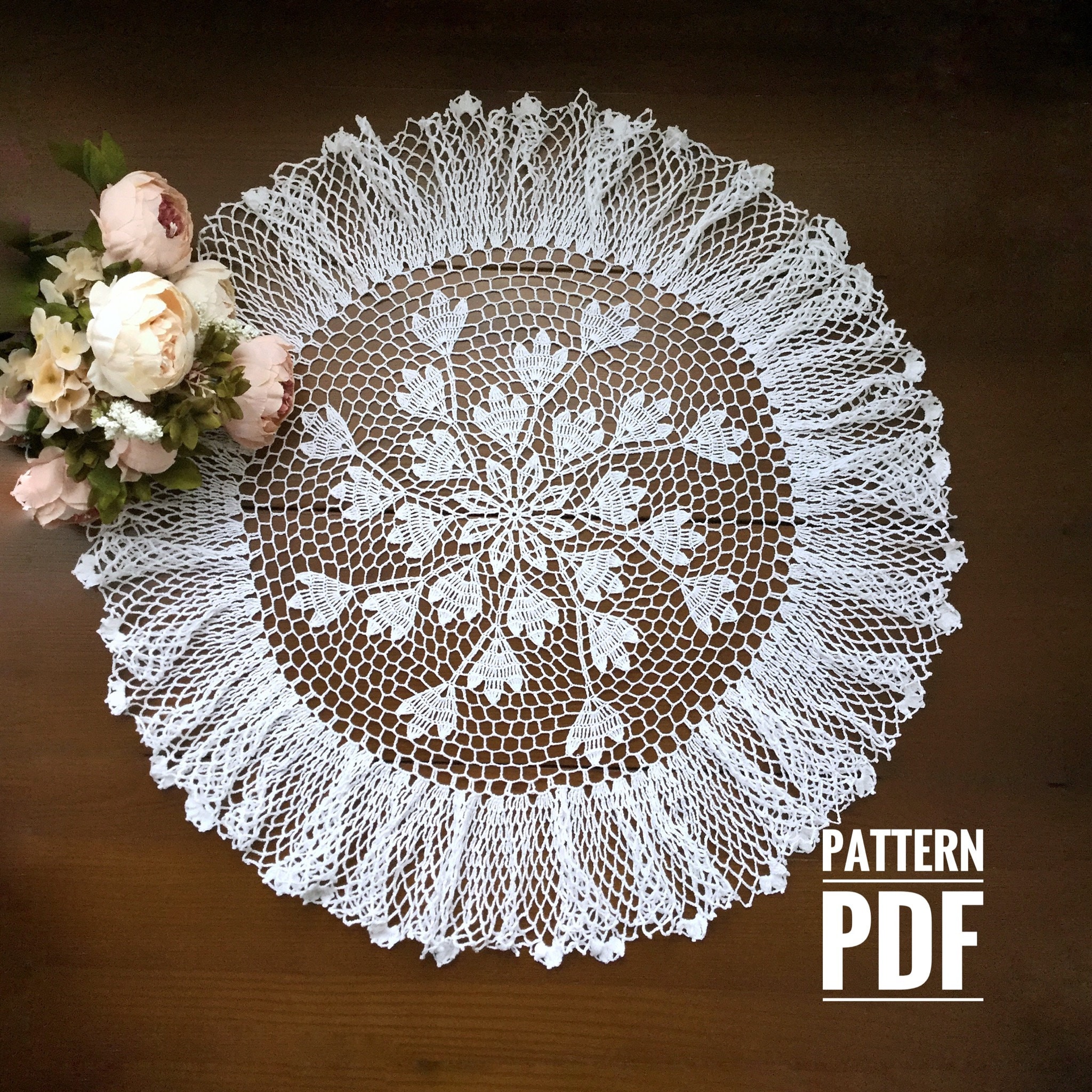Crochet Doily Patterns Ruffle Edge Doily Instant Download - Etsy