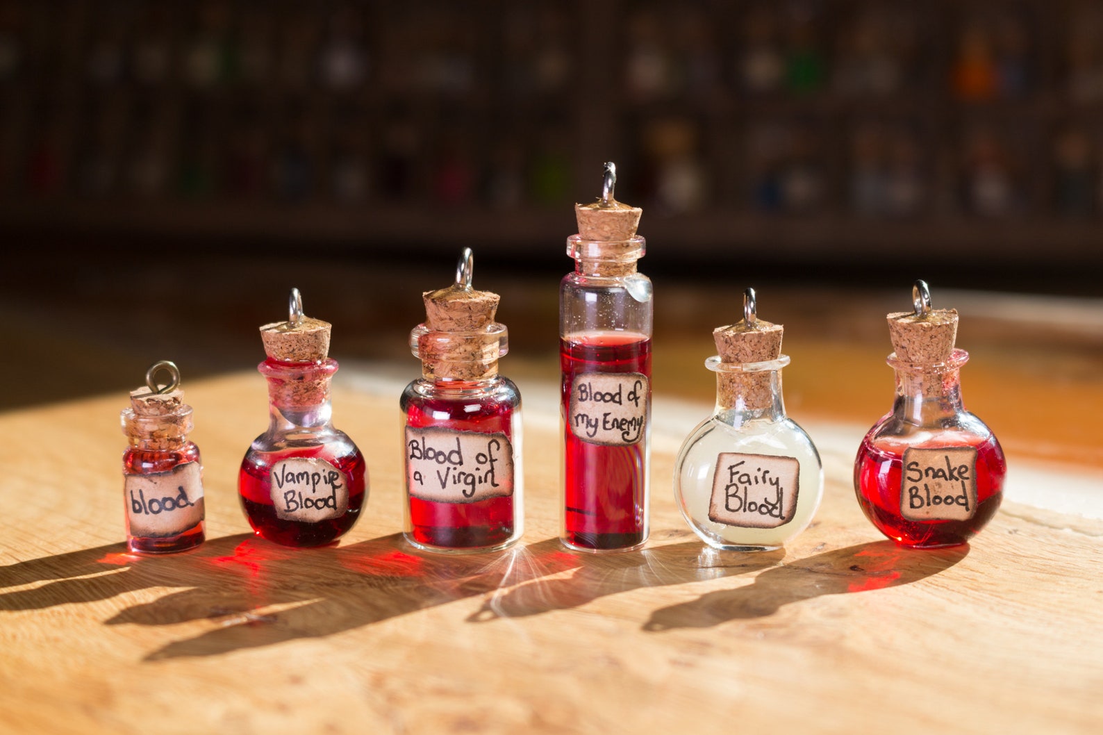 Potion Bottle Necklace Blood Collection 1 Glow in the | Etsy