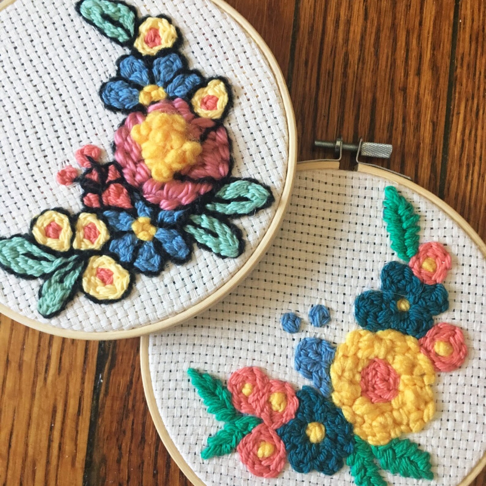 Flowers Crown Punch Needle PDF Pattern - Etsy