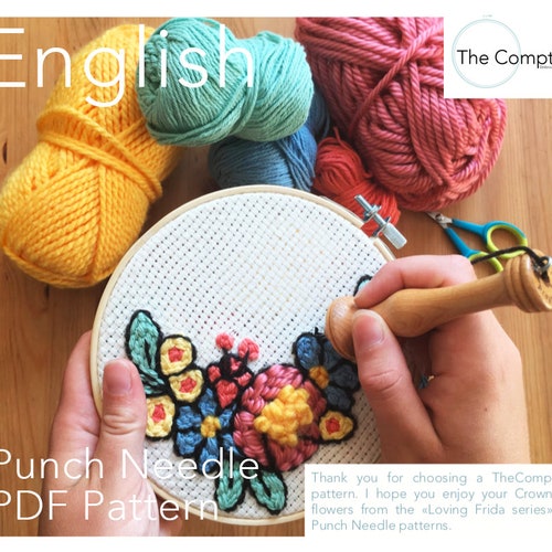 Flowers Crown Punch Needle PDF Pattern - Etsy