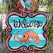 The Cutest Welcome Shrimp Door Hanger! 24" X 23", Beach Welcome Door ...