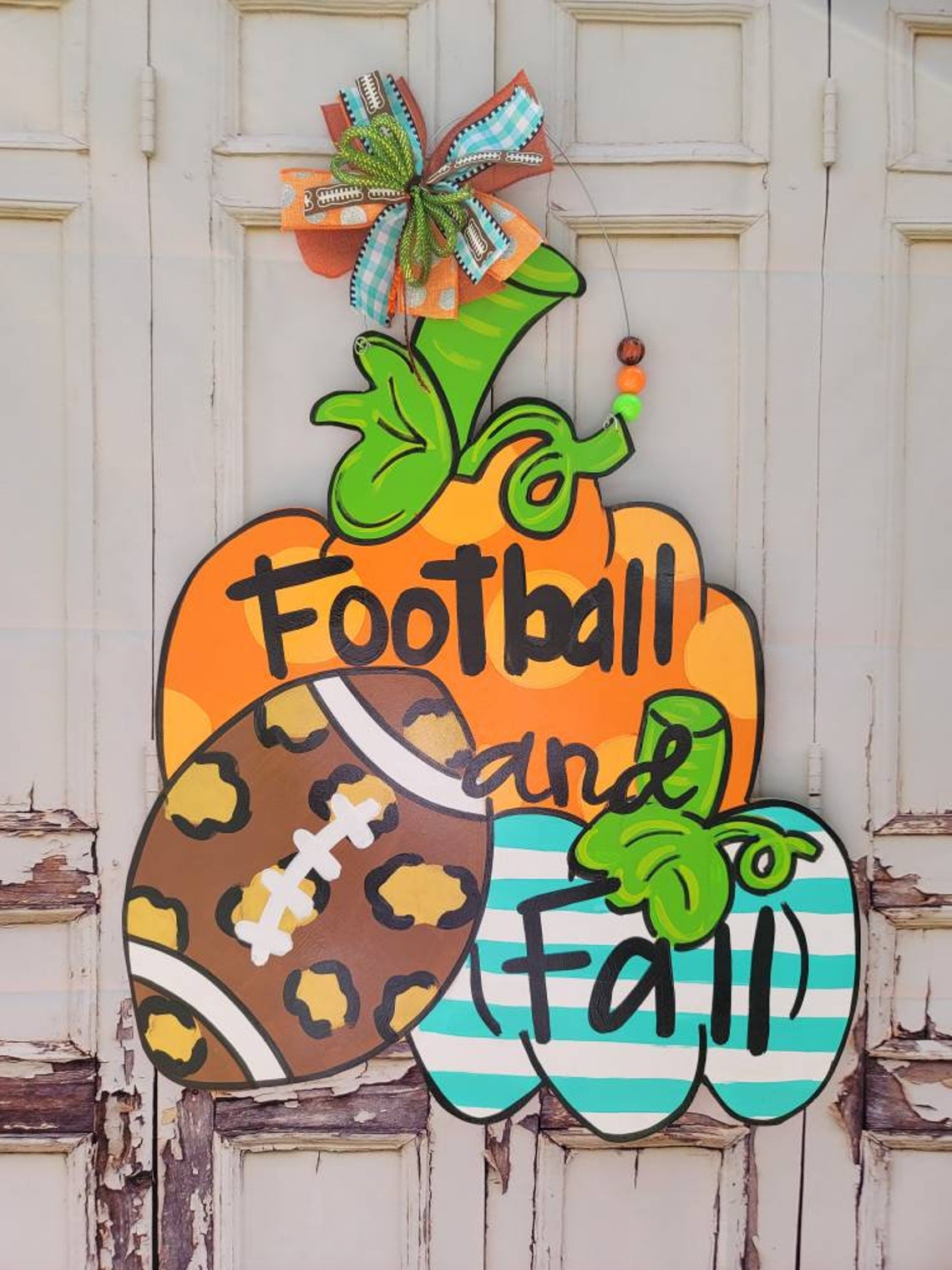 Football and Fall 25x 21 Double Pumpkins Polk a Dots - Etsy