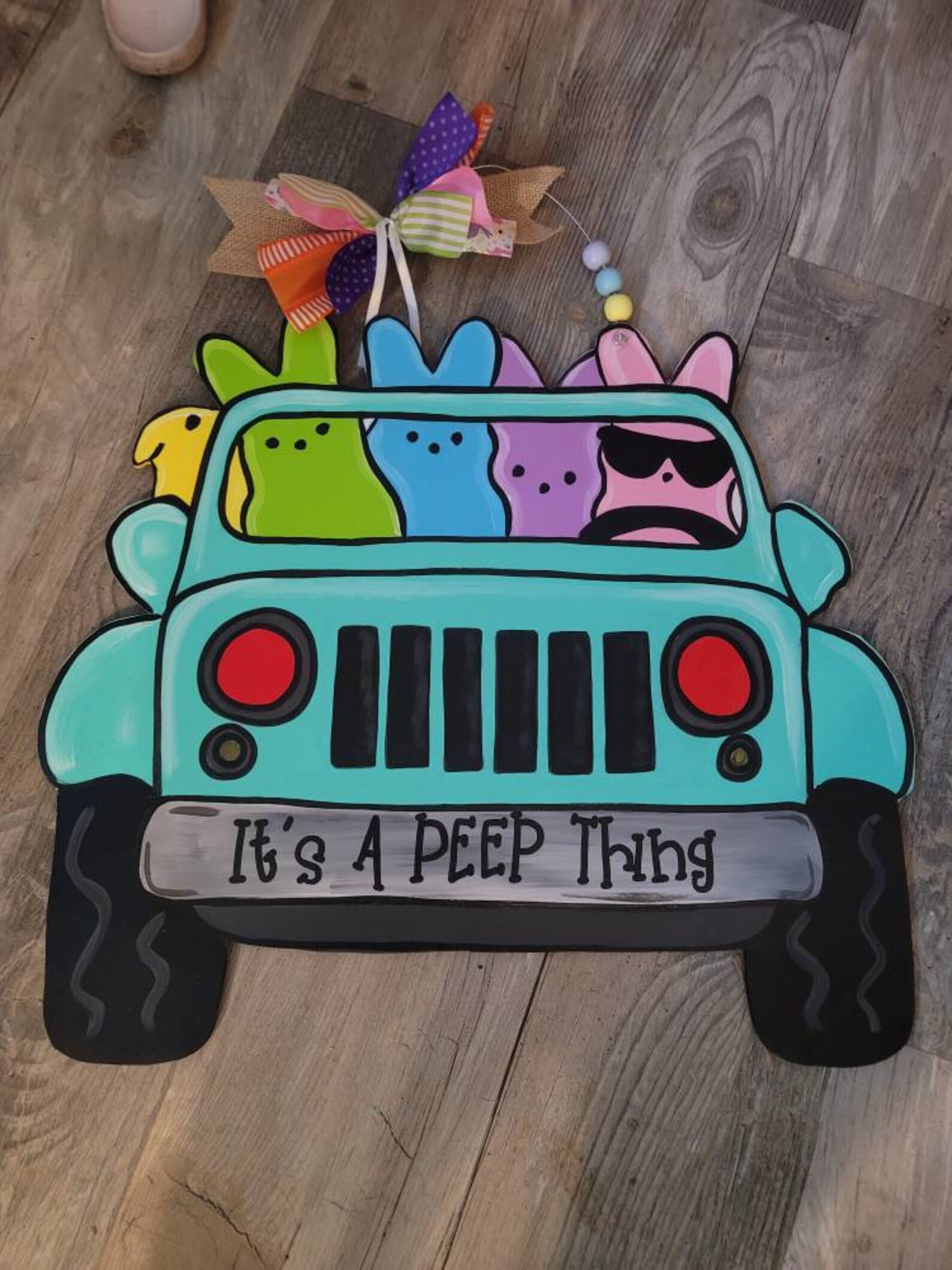 Easter Jeep Peeps Door Hanger 20 Tall X 21.5 Wide - Etsy