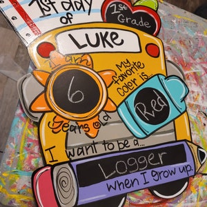 Back to School Chalkboard Sign Door Hanger, Wreath, Summer Door Hanger ...