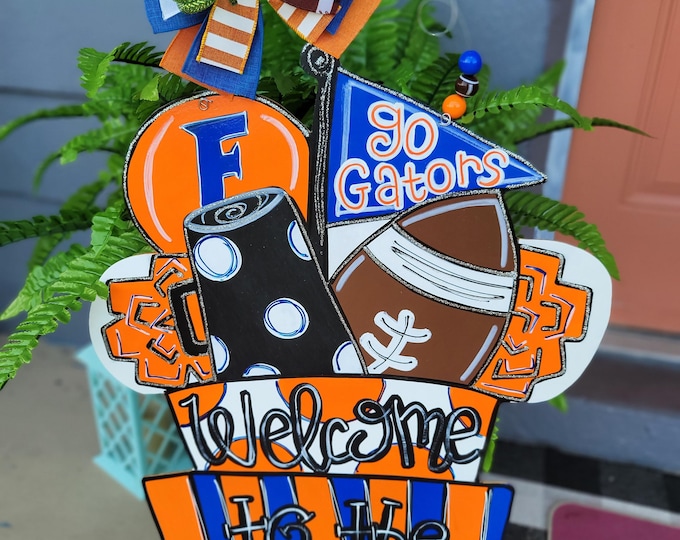 University of Florida Go Gators Gold Letter Art, Handmade Acrylic ...