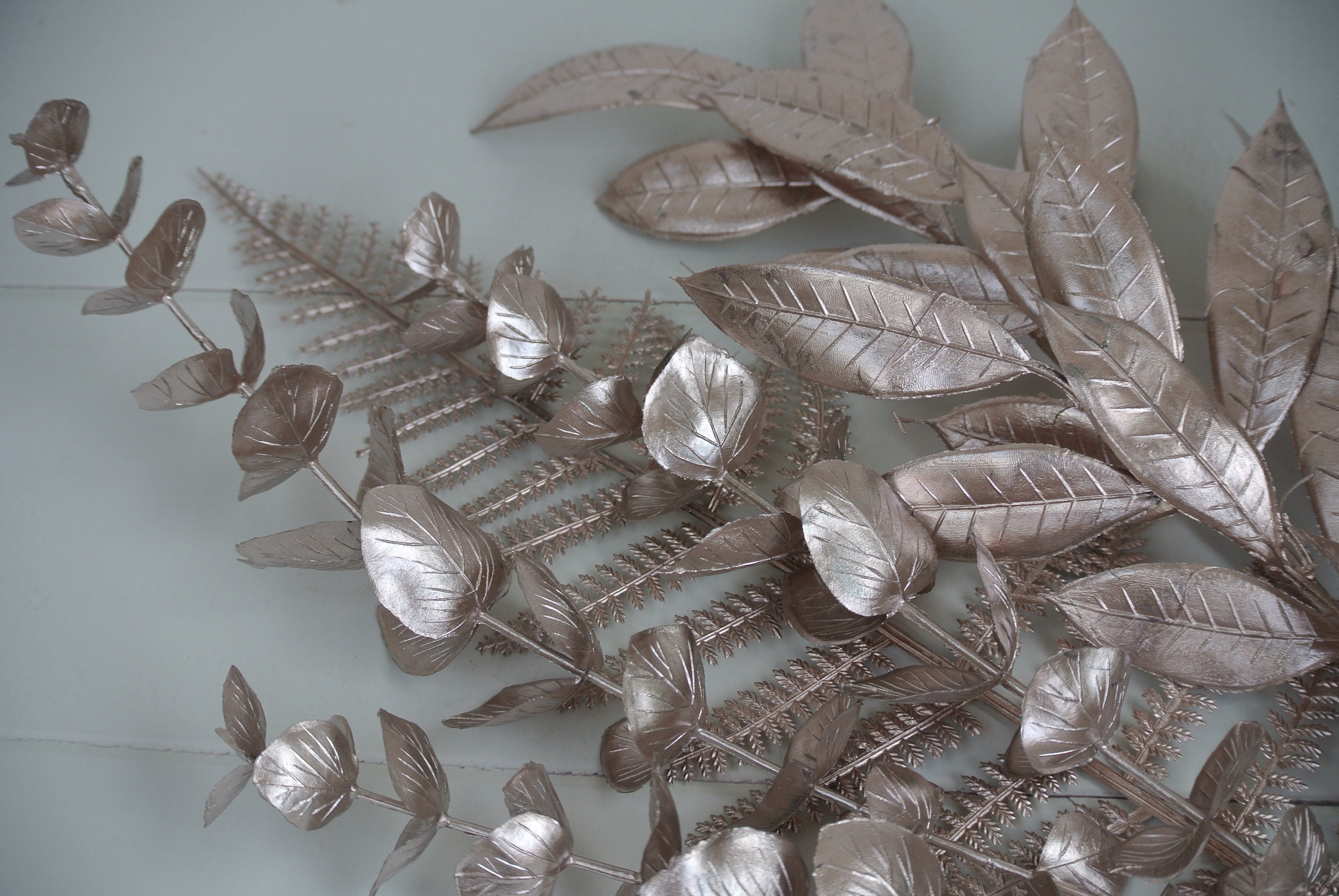 Rose Gold Foliage Rose Gold Eucalyptus Rose Gold Fern Cake | Etsy